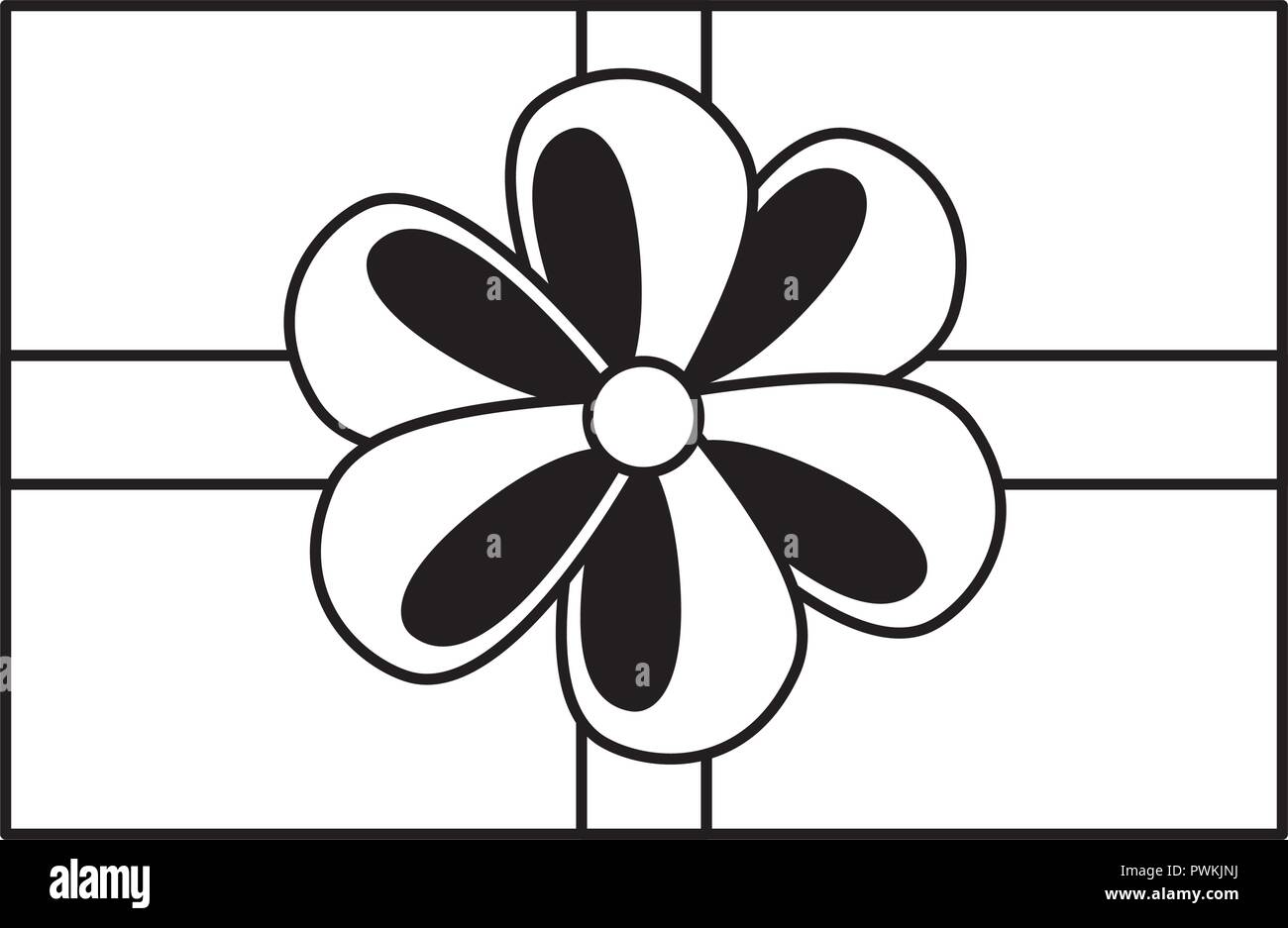 top view wrapper gift box bow decoration vector illustration Stock ...