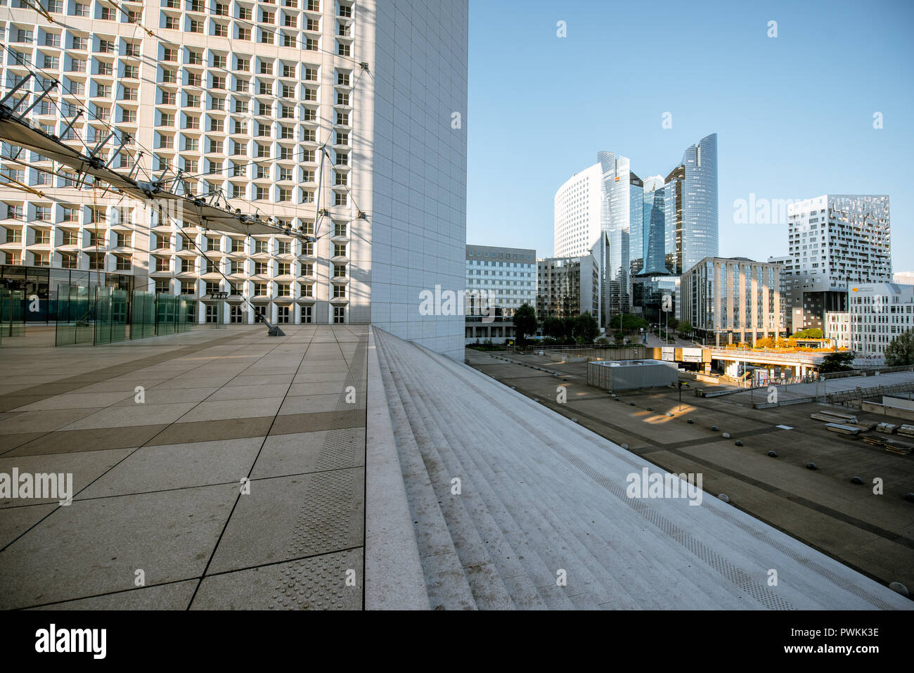 PARIS, FRANCE - September 02, 2018: View on the skyscrapers and Grand ...