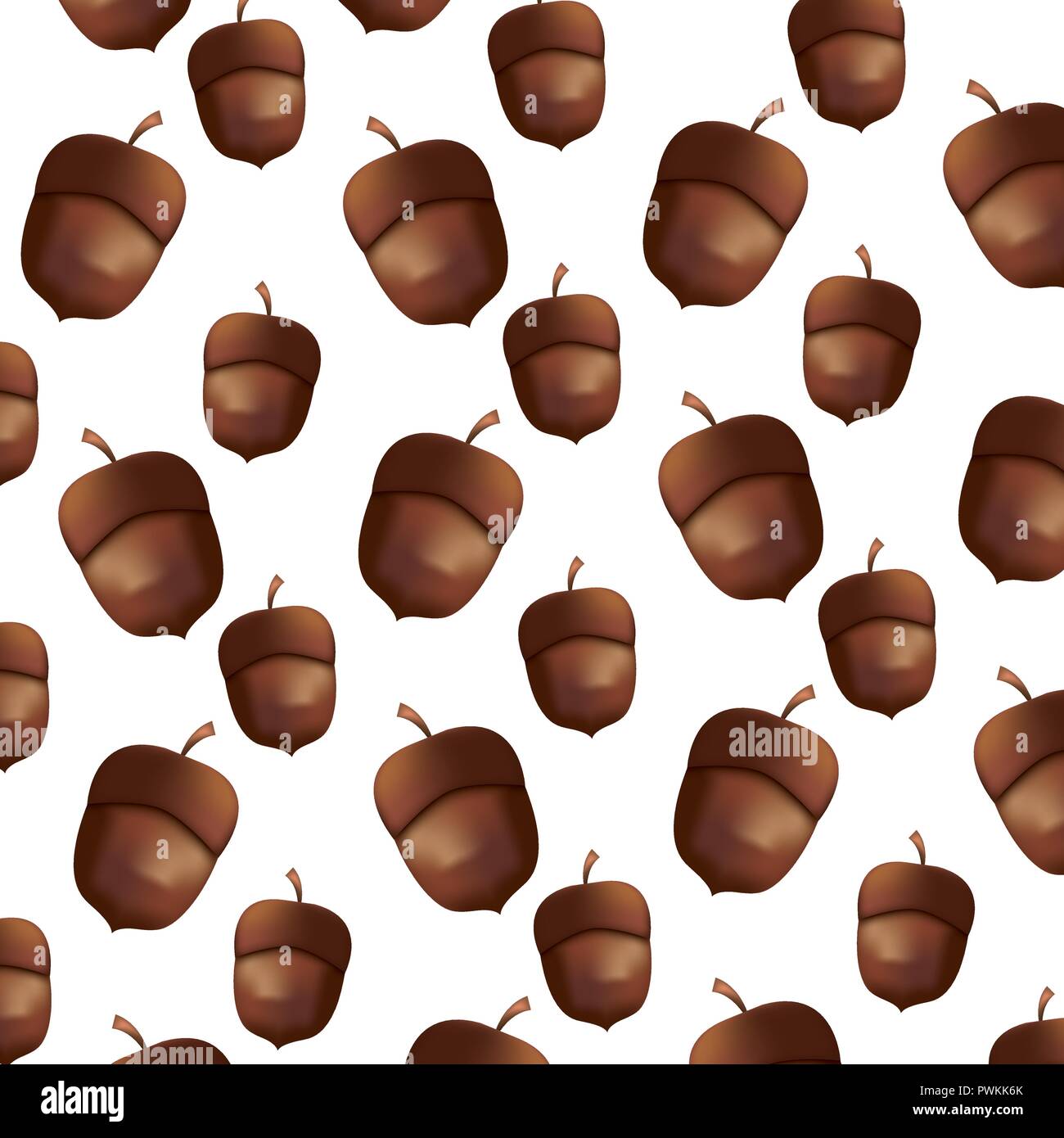 acorns autumn nature pattern background vector illustration Stock ...