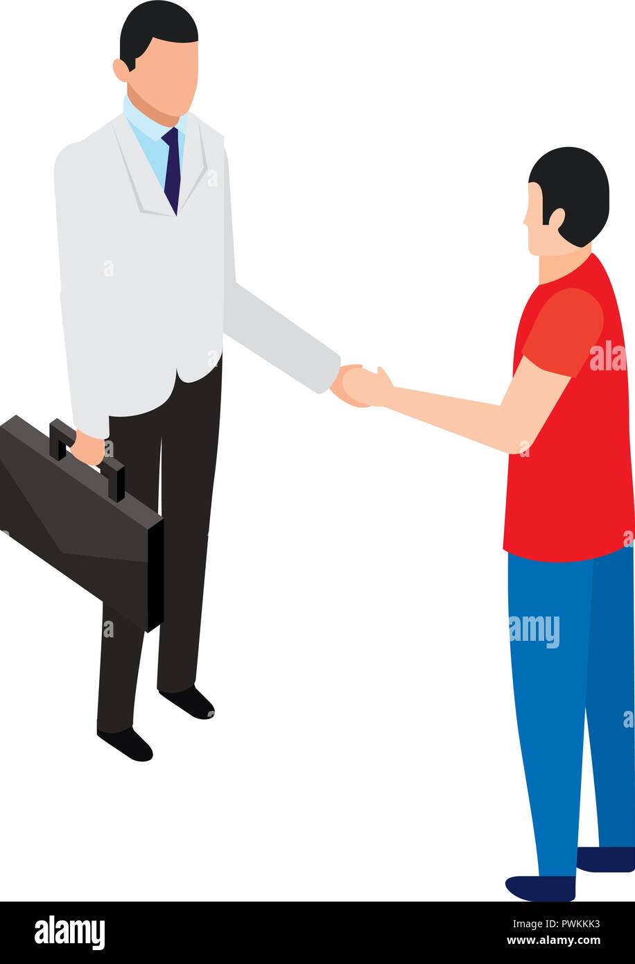 doctor handshake patient medical healthcare vector illustration Stock ...