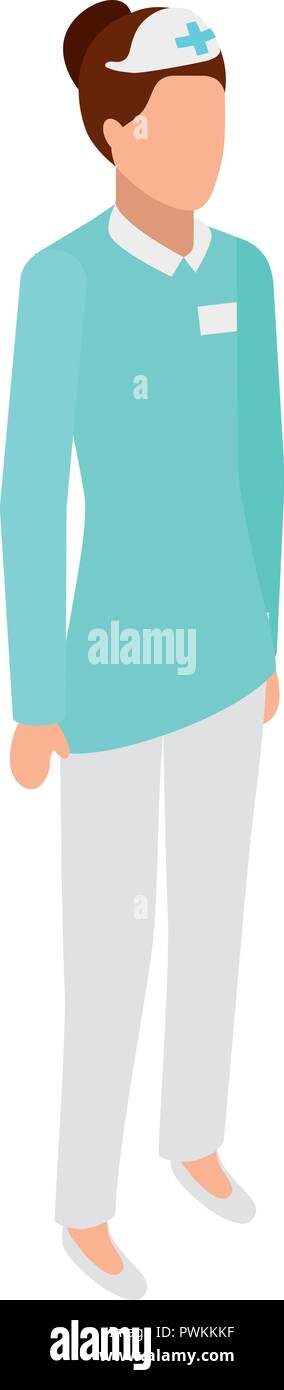 woman staff hospital medical healthcare vector illustration Stock ...