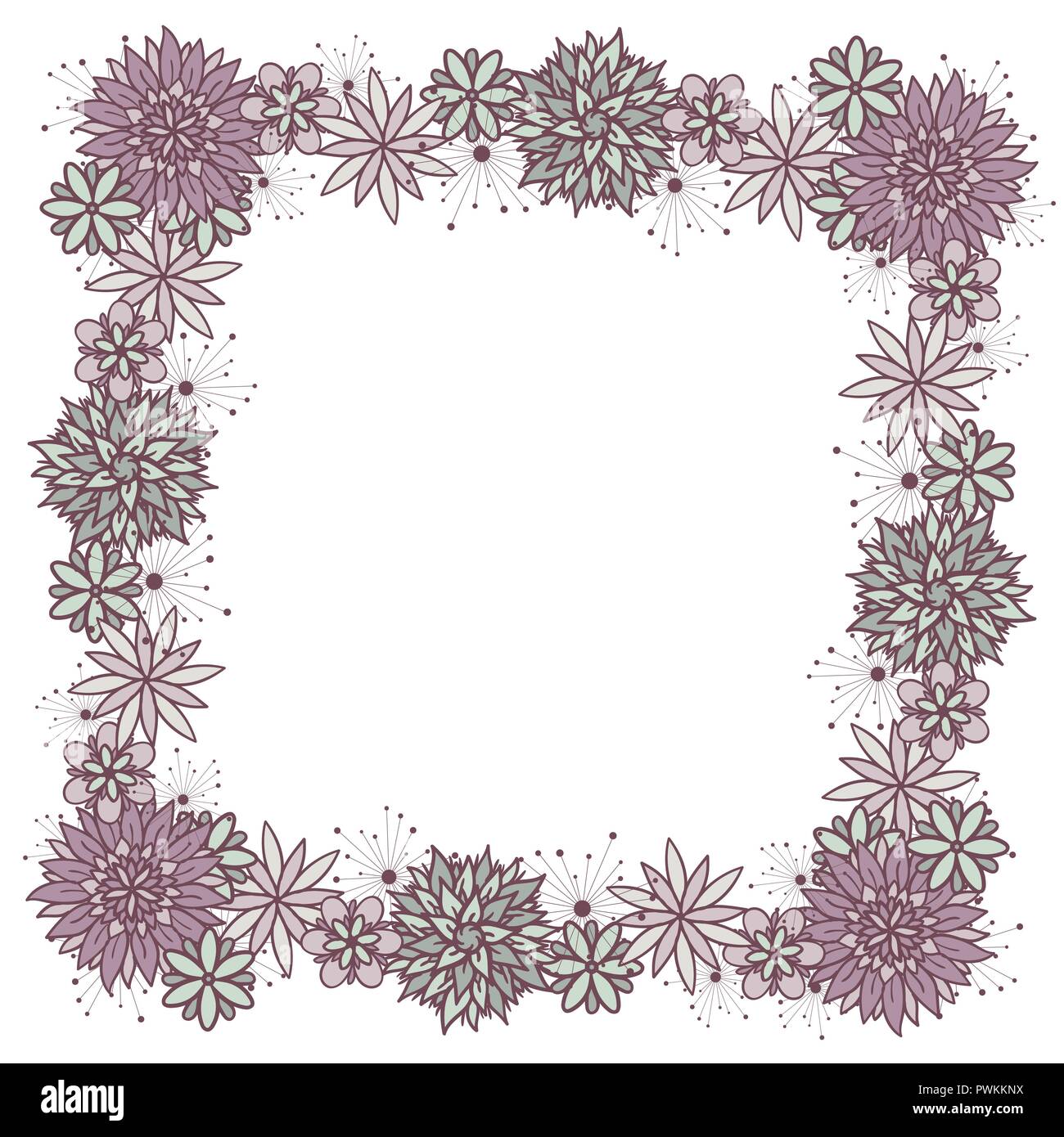 Square floral border hi-res stock photography and images - Alamy