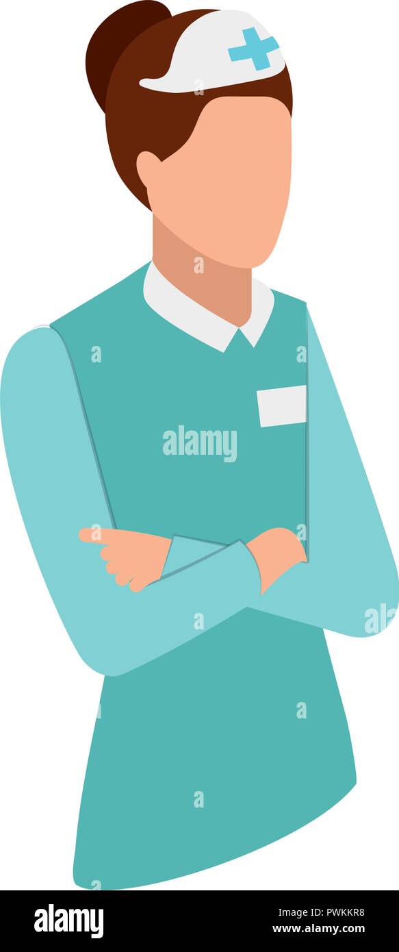 woman staff hospital medical healthcare vector illustration Stock ...