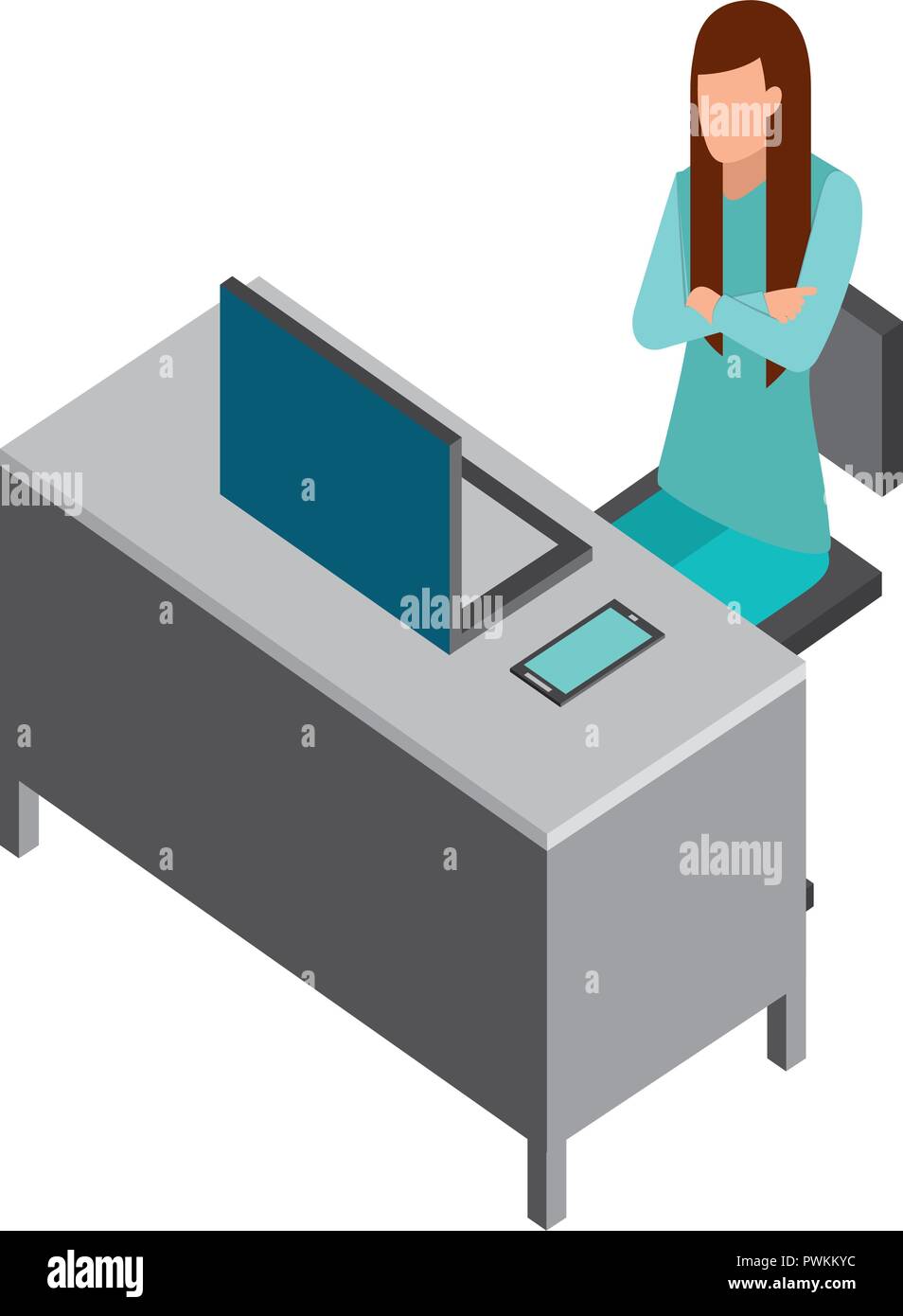 nurse in consultation room medical healthcare vector illustration Stock ...