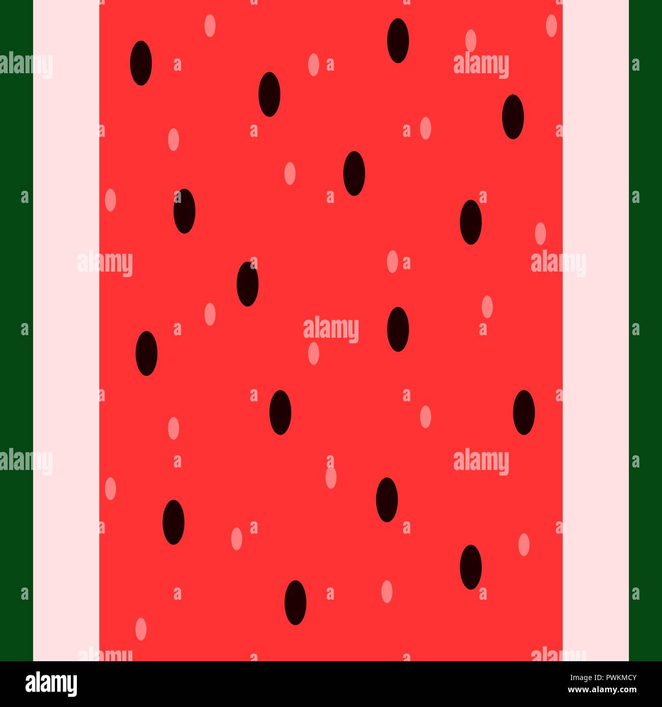 Vector seamless vertical red and green pattern. Fresh watermelon ...
