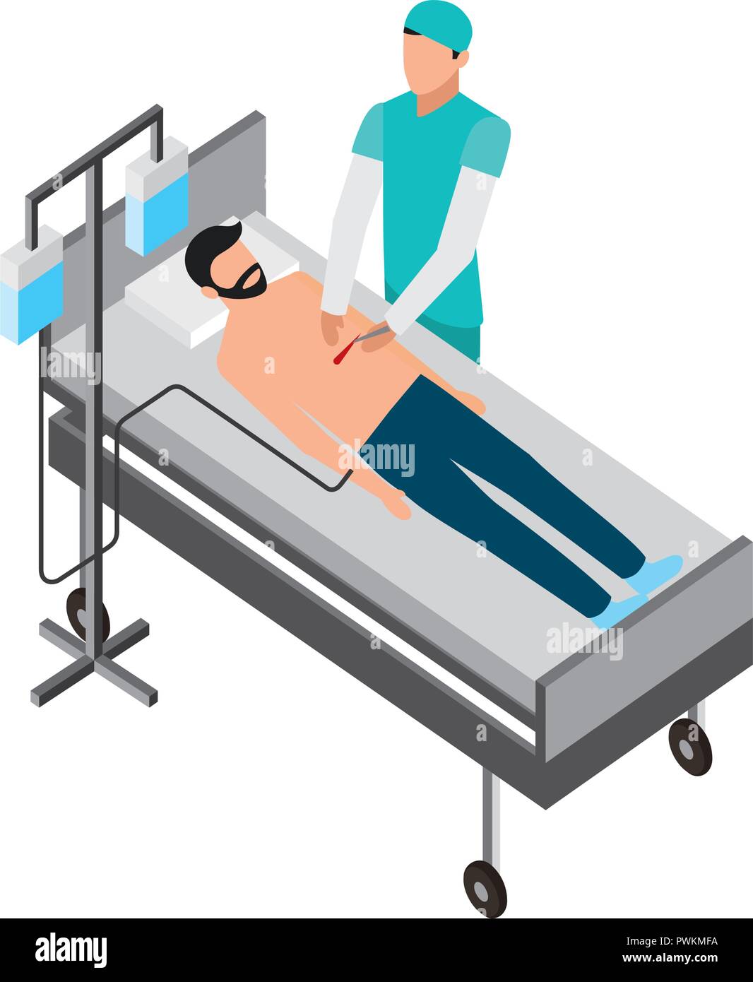 Surgical team work operating room Stock Vector Images - Alamy