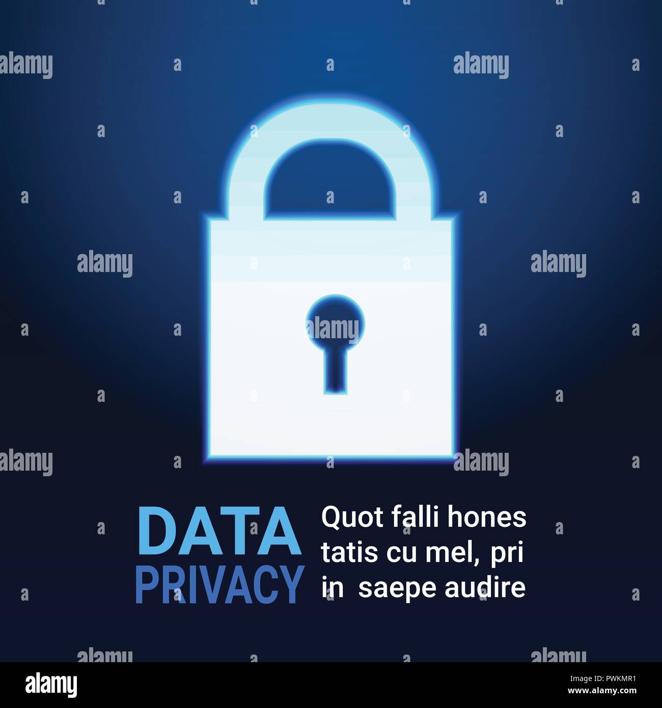 Padlock data protection privacy concept. GDPR. Cyber security network ...