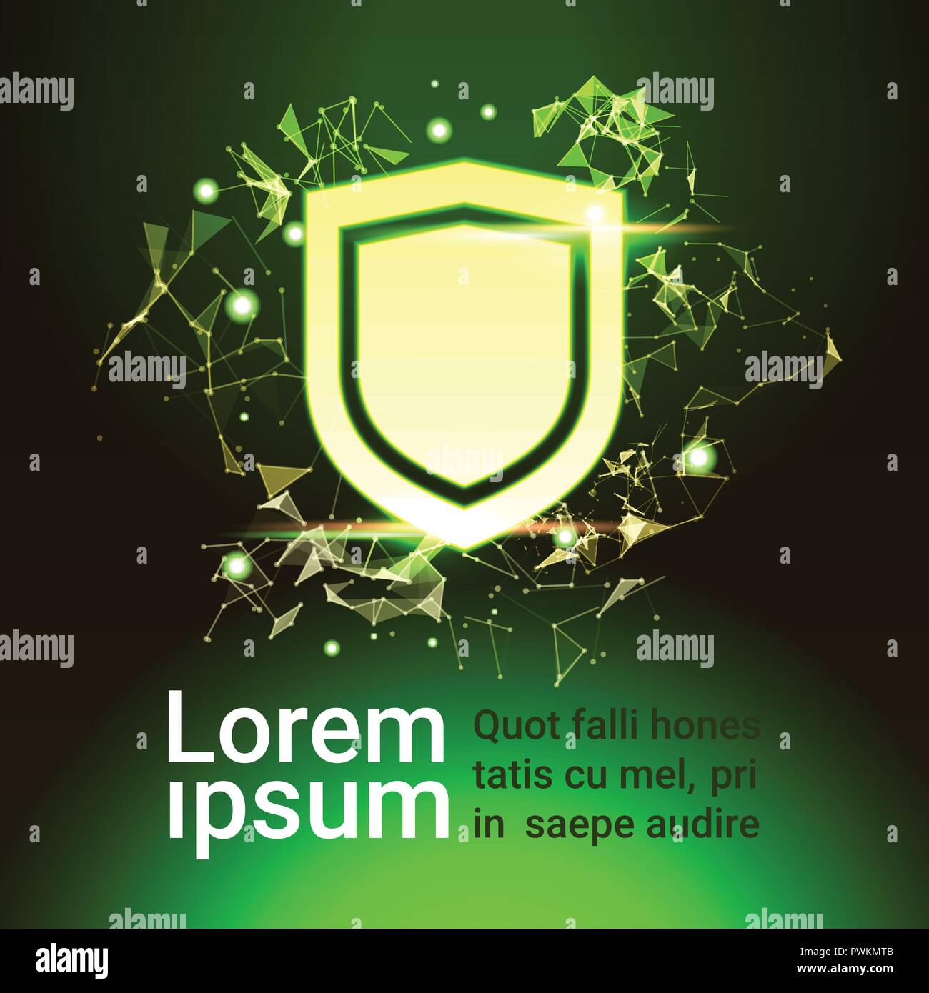 shield over green Data protection privacy concept GDPR Cyber security ...