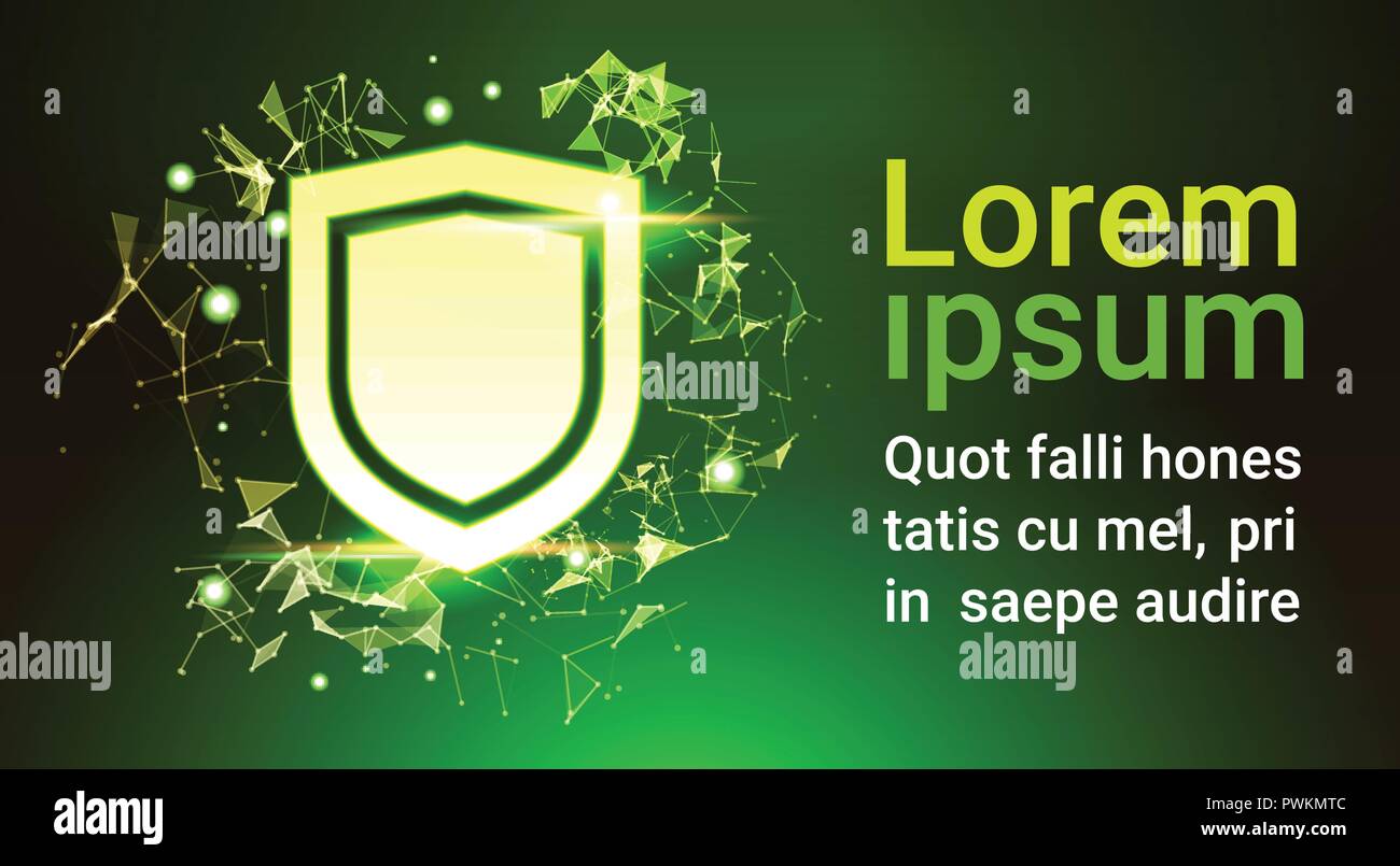 shield over green Data protection privacy concept GDPR Cyber security ...