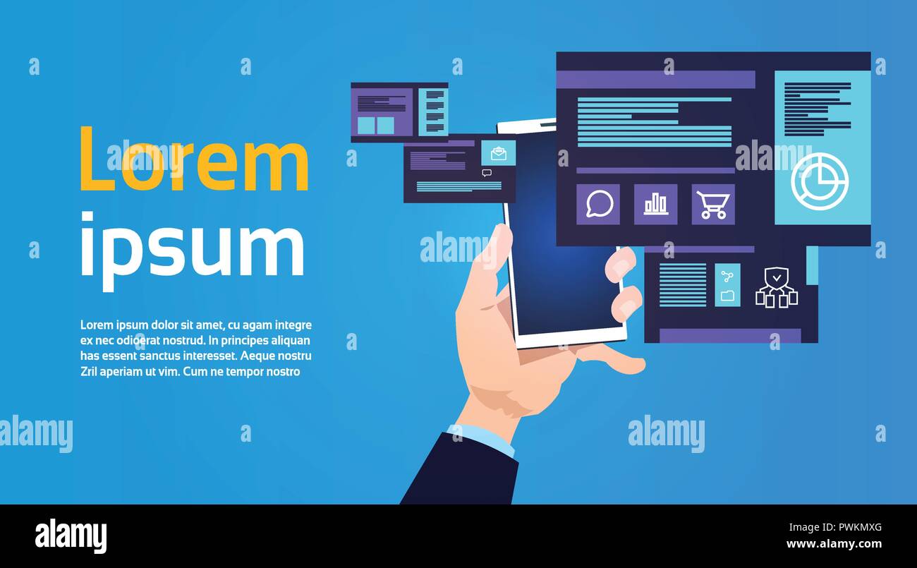 Hand man data center Stock Vector Images - Alamy