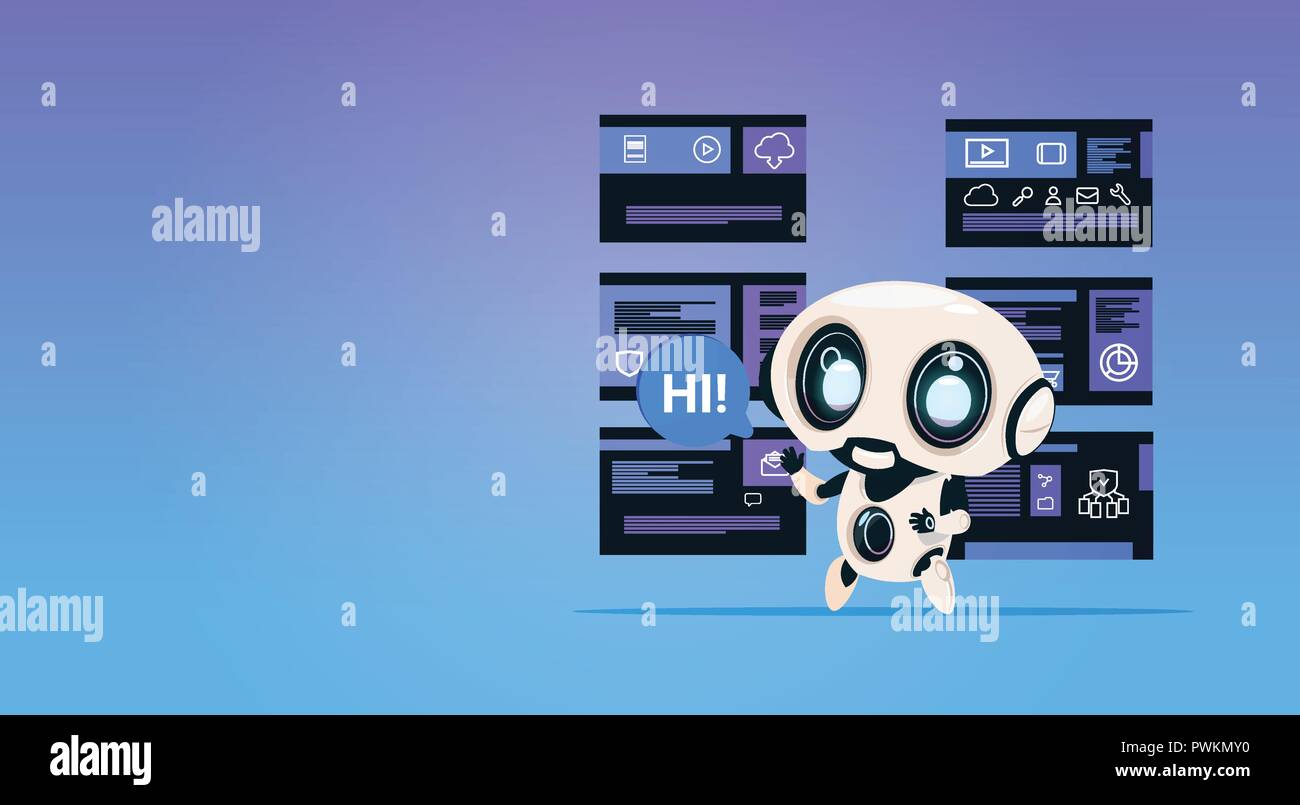 Robot Over Data Privacy Computing Center With Hosting Servers Infographic Network And Database