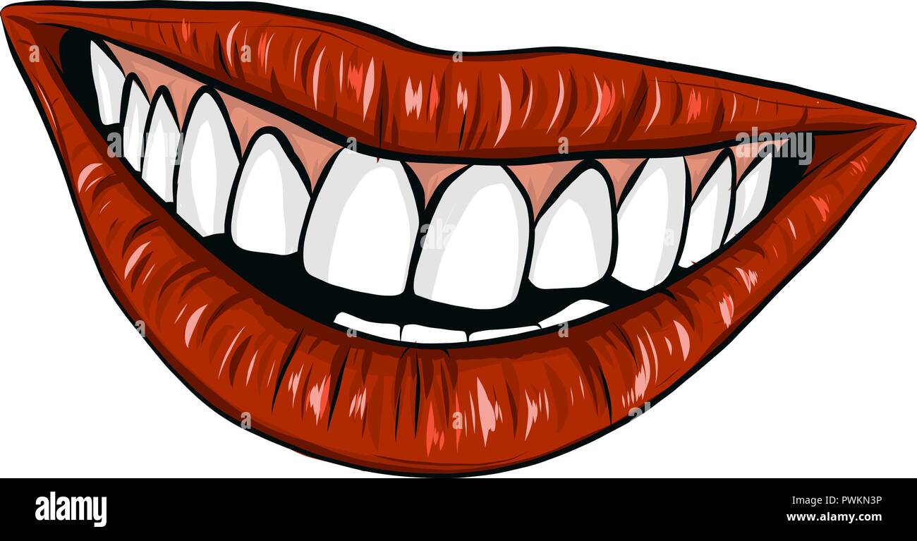 vector sexy woman mounth with red lips Stock Vector Image & Art - Alamy