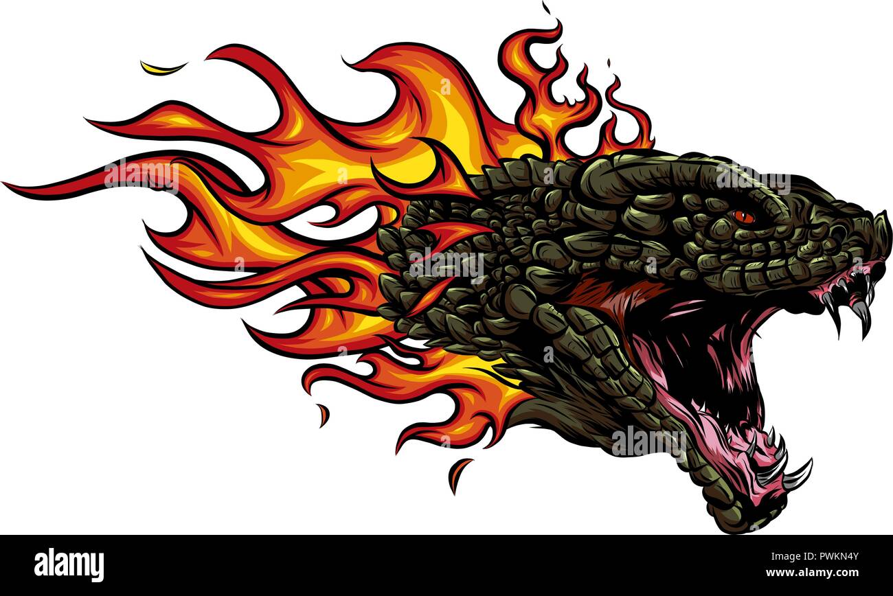 Red hot flames burning in Stock Vector Images - Alamy