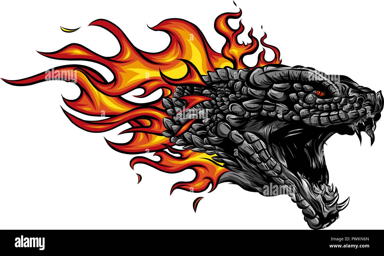 Red hot flames burning in Stock Vector Images - Alamy