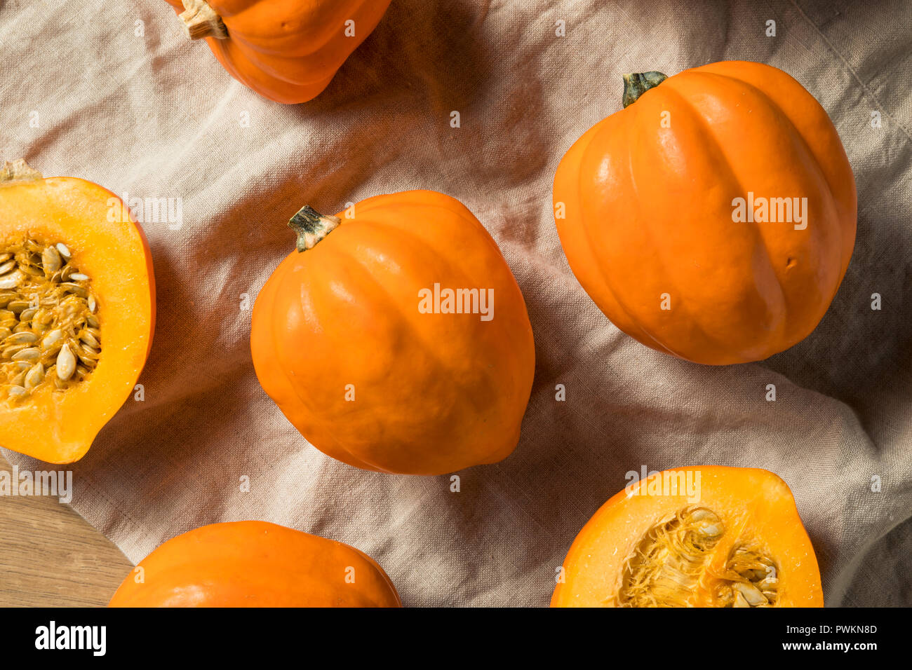 Raw Organic Golden Acorn Squash Ready to Cook Stock Photo - Alamy
