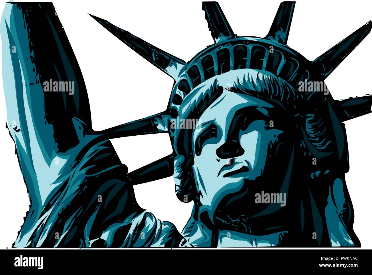 Statue of liberty, usa vector logo hi-res stock photography and images ...