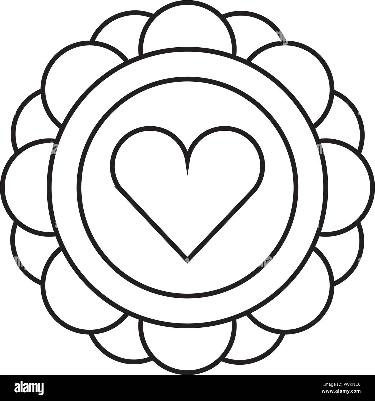 Hippie Flowers Outline