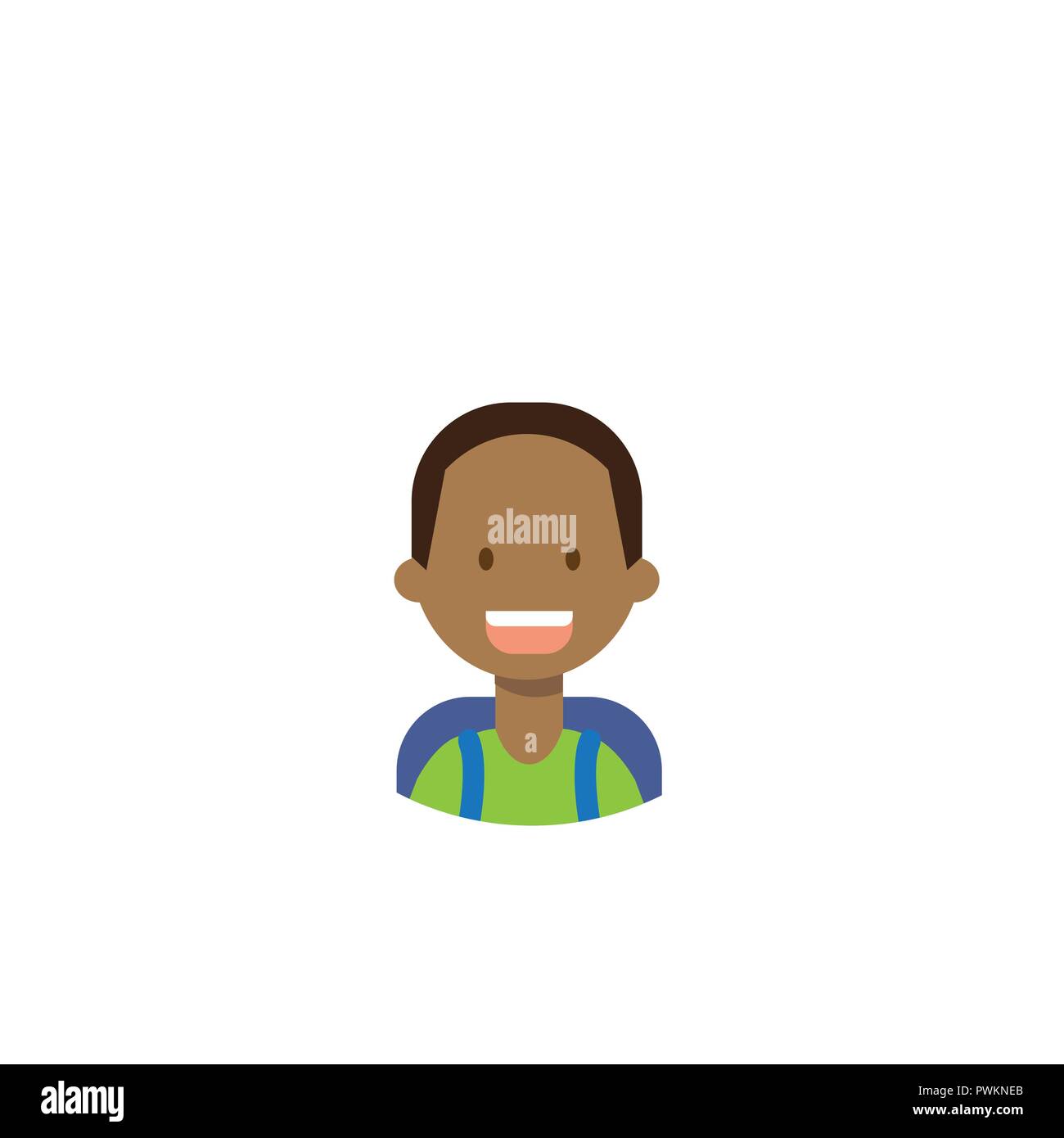 african children face happy boy portrait on white background, male ...