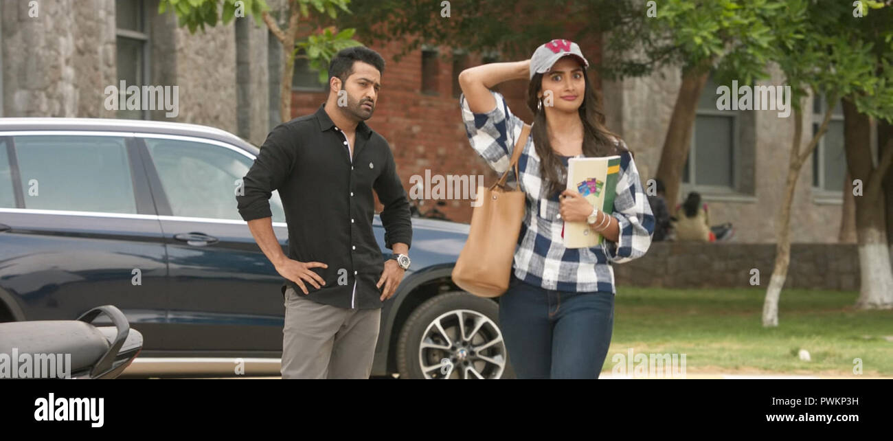 ARAVINDHA SAMETHA VEERA RAGHAVA, from left: N.T. Rama Rao Jr., Pooja ...