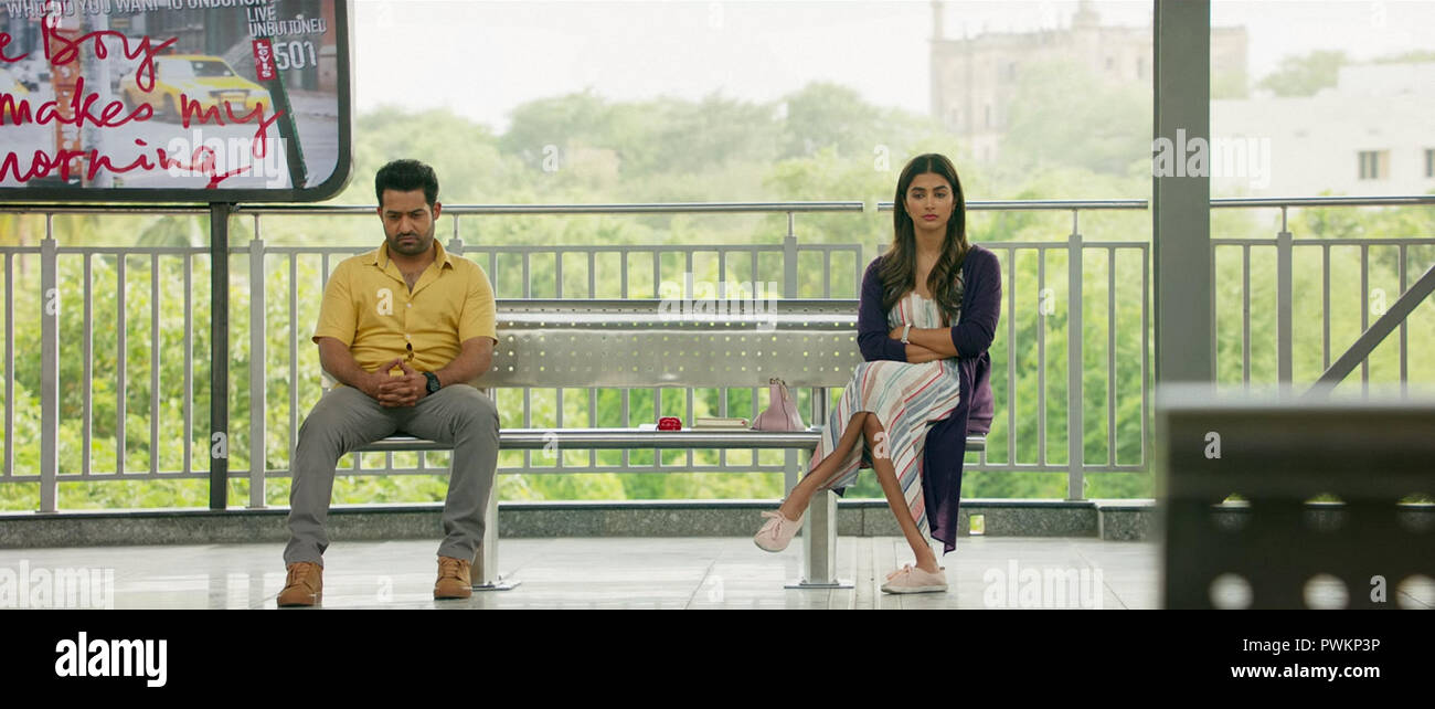 ARAVINDHA SAMETHA VEERA RAGHAVA, from left: N.T. Rama Rao Jr., Pooja ...