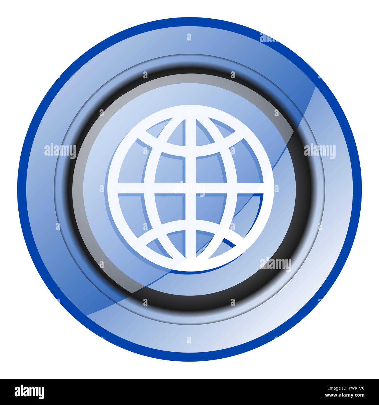 Blue World Logo With Leaves