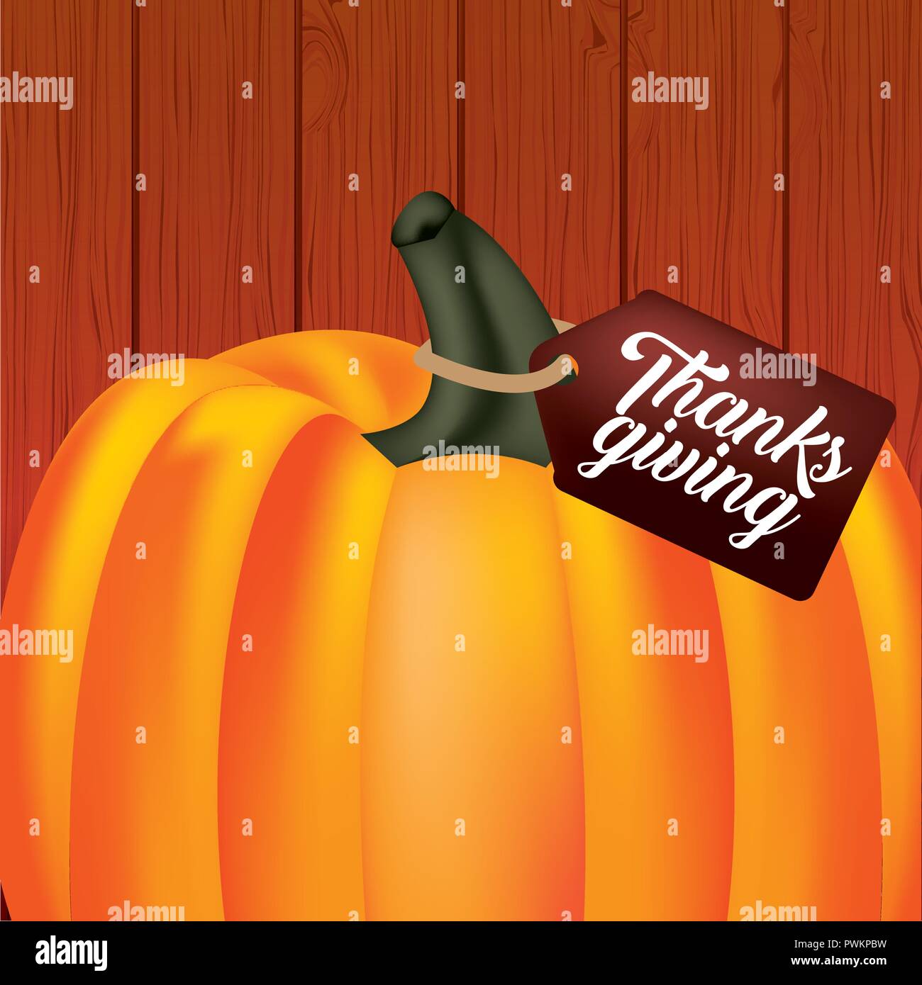 thanksgiving pumpkin ticket sign celebrate vector illustration Stock ...