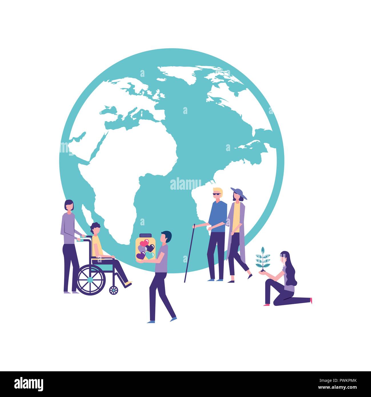 American volunteers Stock Vector Images - Alamy