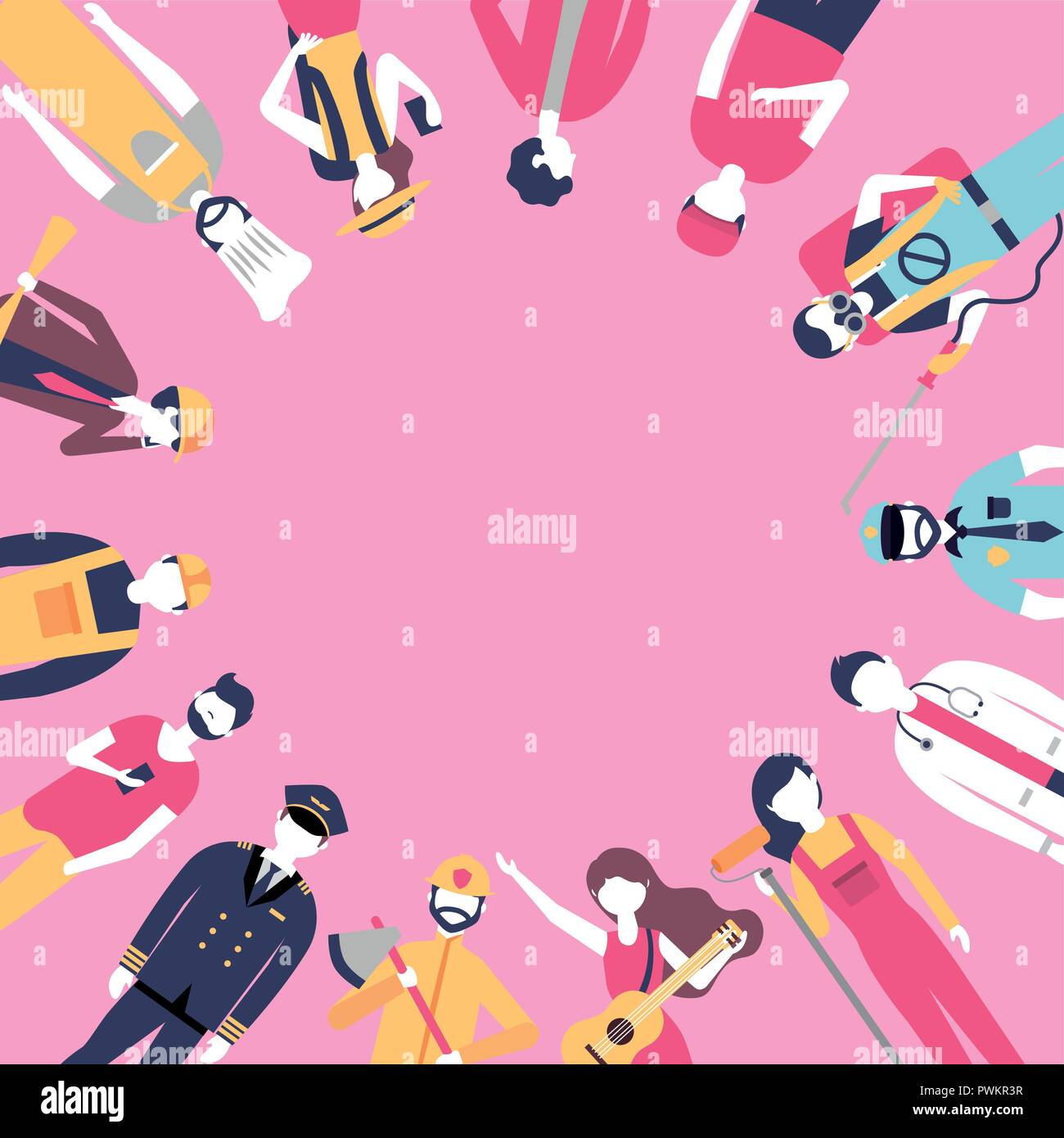 professional people work occupations corporate vector illustration ...