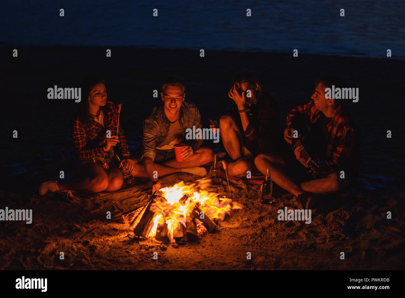 Fun Beach Bonfire Party