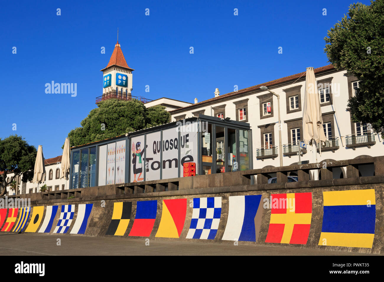 International Code Flags, Ponta Delgada City, Sao Miguel Island, Azores ...