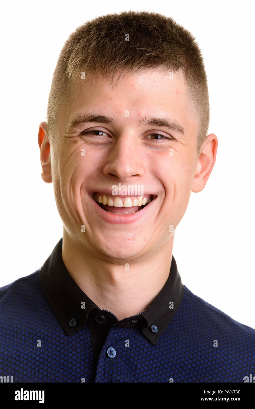 Young model man smiling hi-res stock photography and images - Alamy