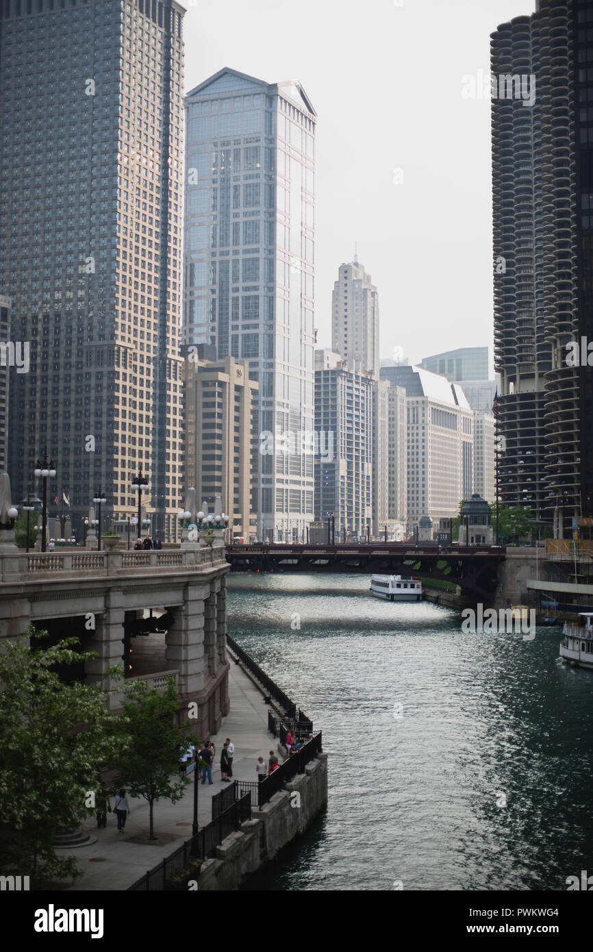 River running through a city district Stock Photo - Alamy
