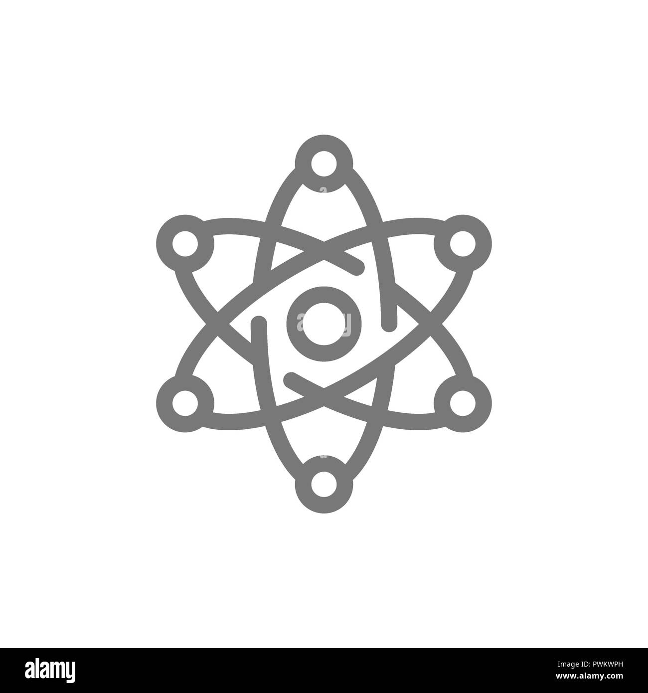 Simple atom and molecule line icon. Symbol and sign illustration design ...