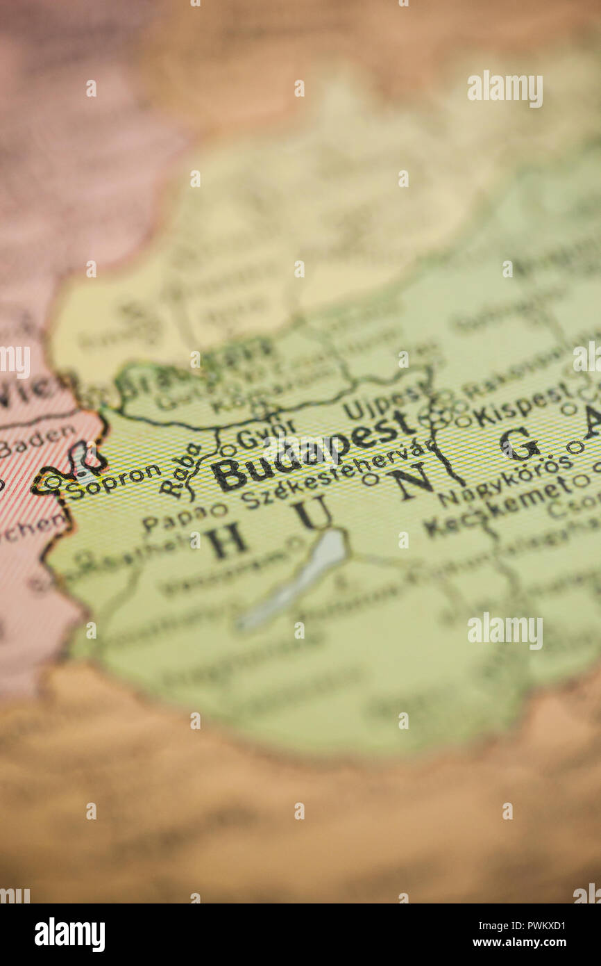 Vintage budapest map hi-res stock photography and images - Alamy