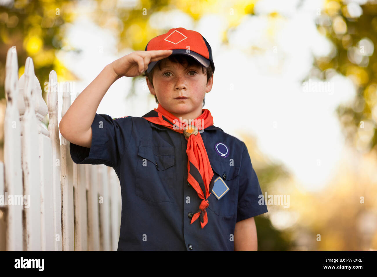 Boy scout salute uniform hi-res stock photography and images - Alamy