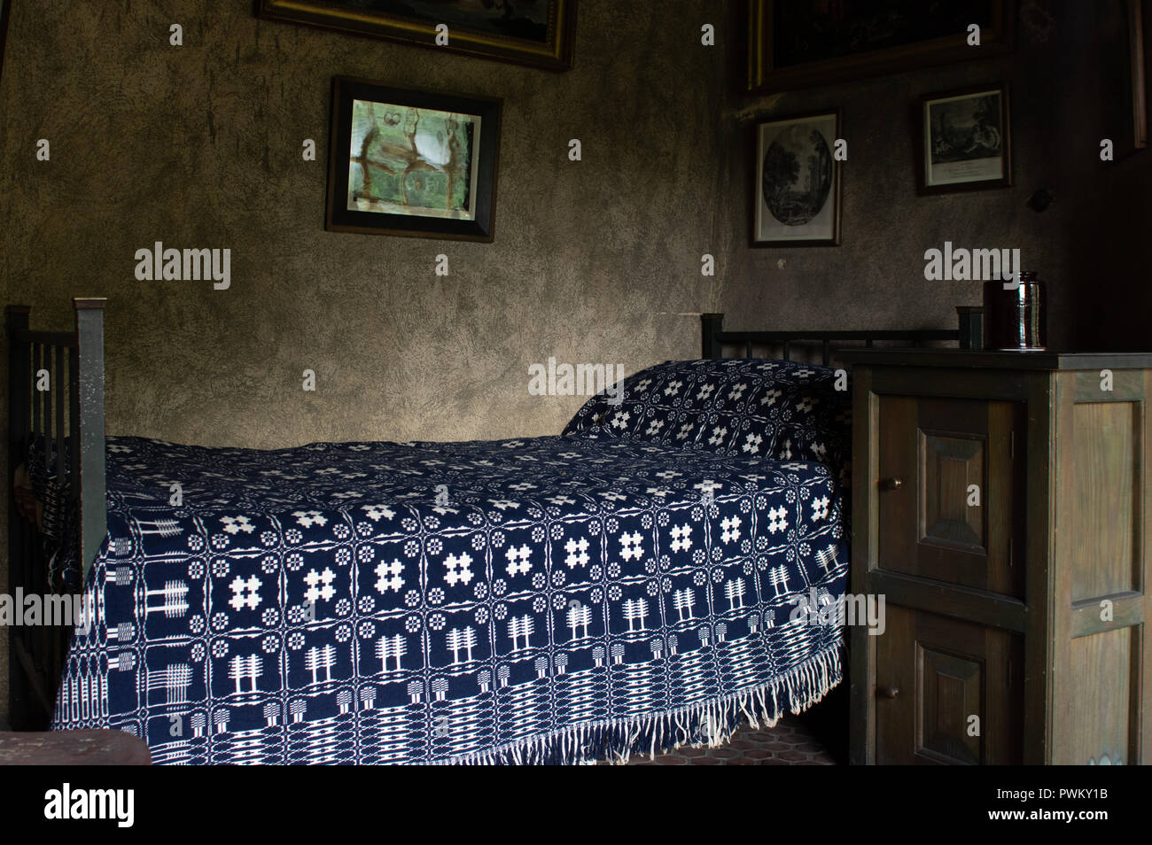 An old bedstead in an old historic house Stock Photo - Alamy