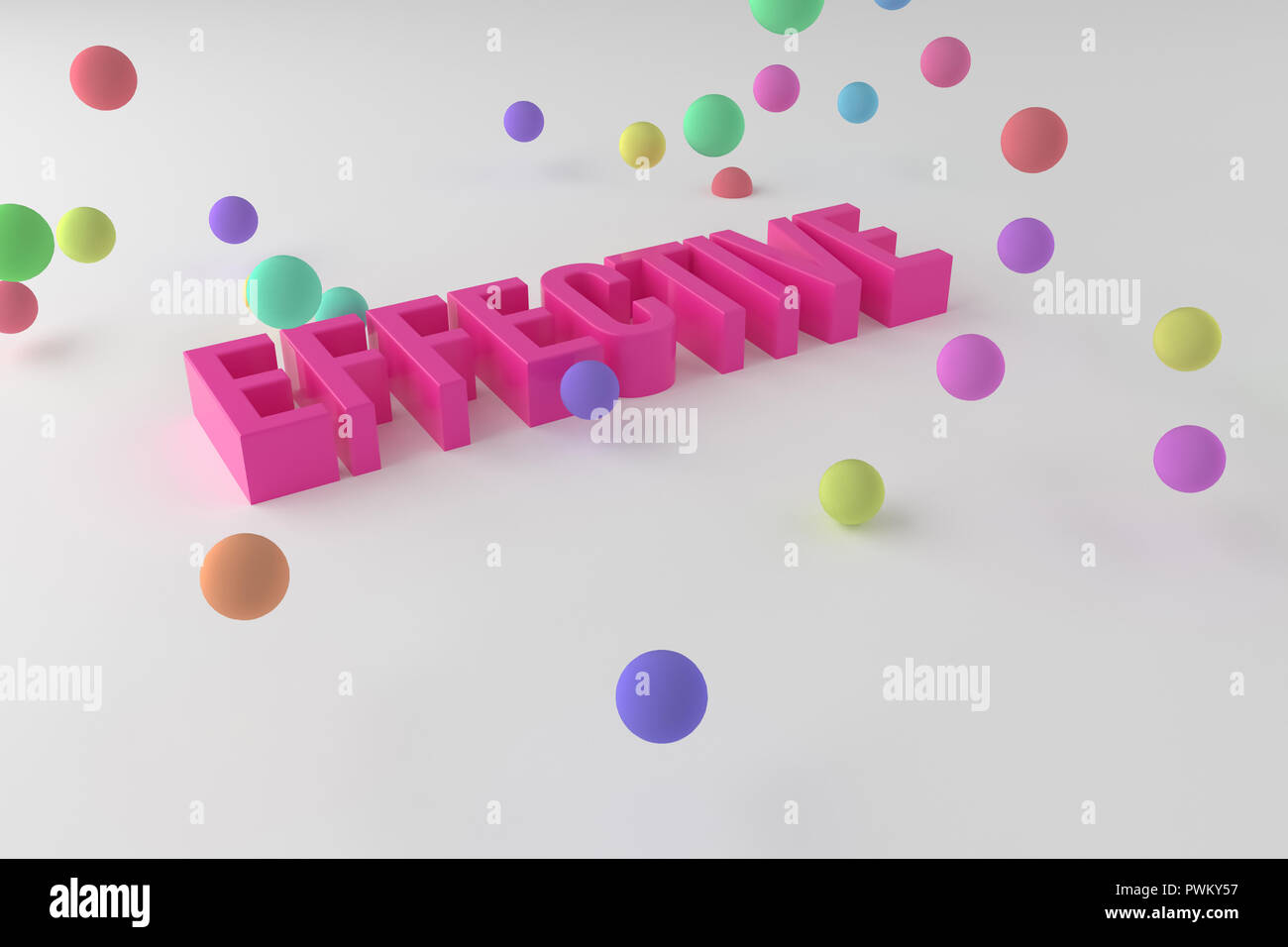 Effective, business conceptual colorful 3D rendered words. CGI ...