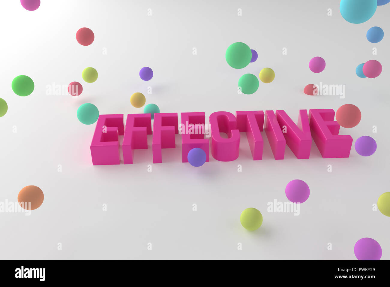 Effective, business conceptual colorful 3D rendered words. CGI ...