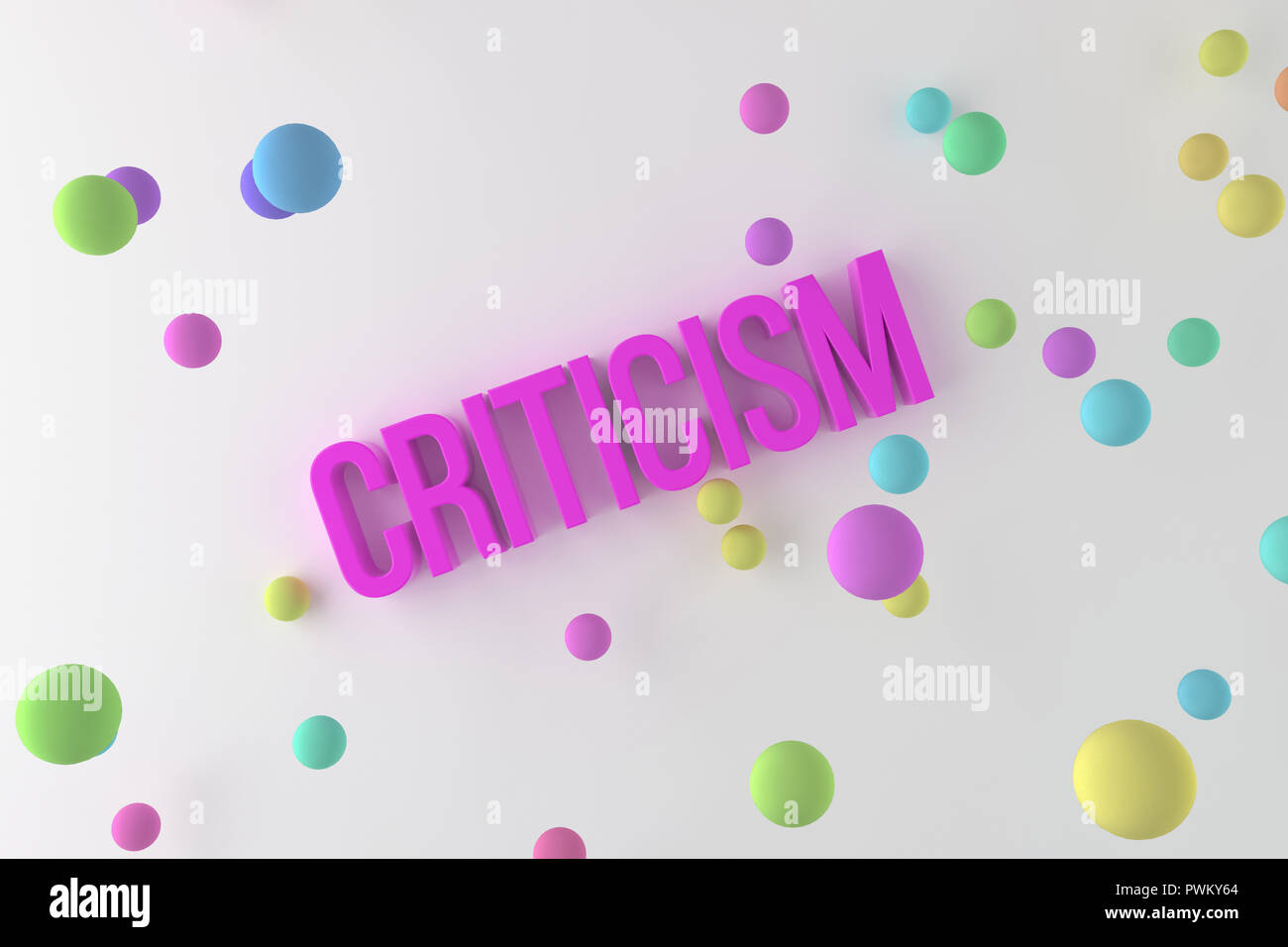 Criticism, business conceptual colorful 3D rendered words. Good for web ...