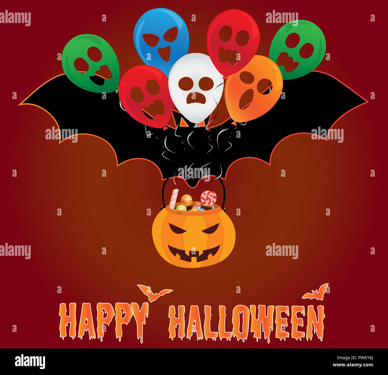 Halloween holiday concept. 3d illustration Stock Photo - Alamy