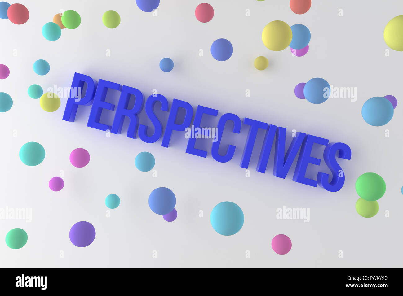 Perspectives, business conceptual colorful 3D rendered words. Good for ...