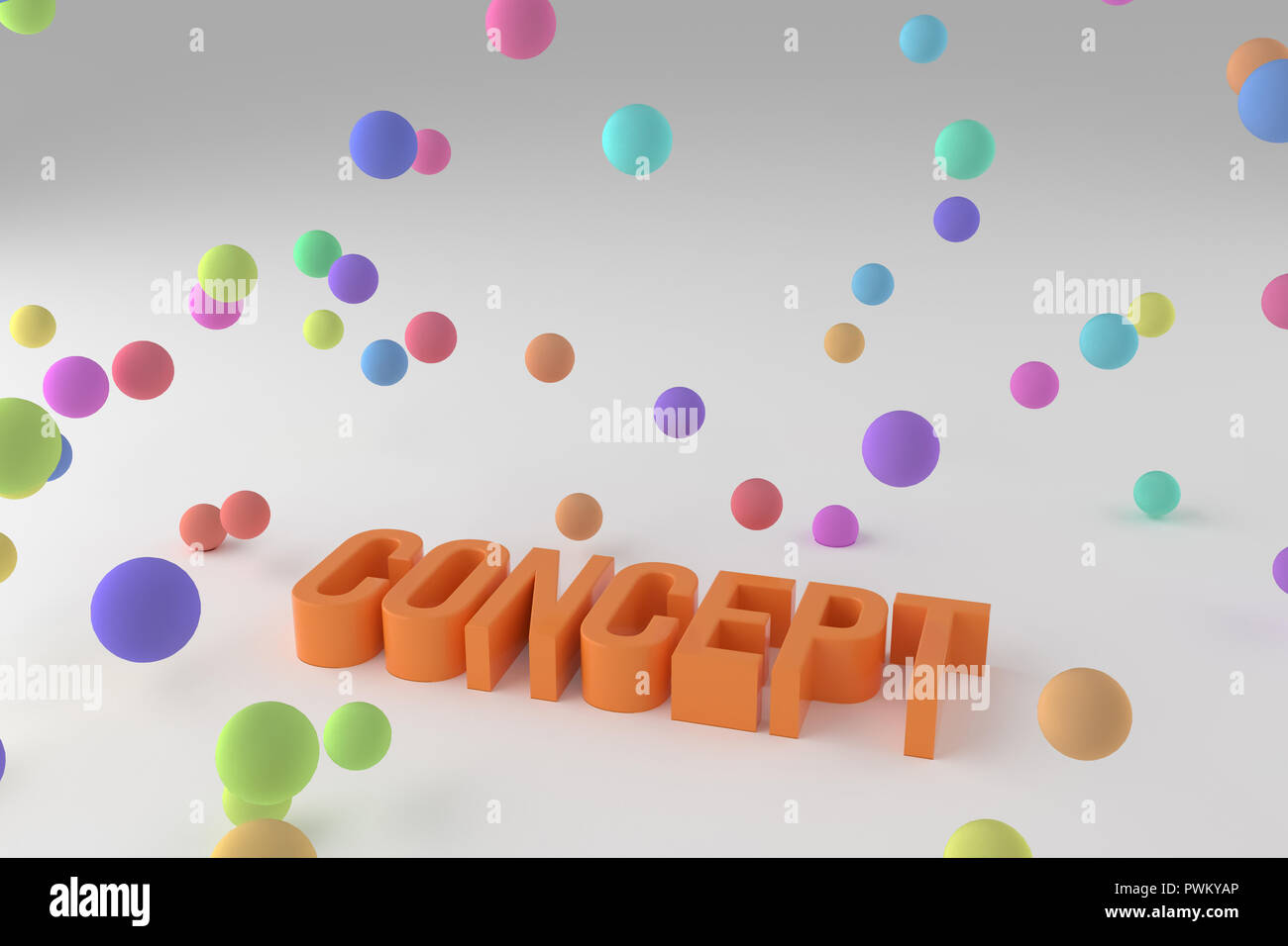 Concept, business conceptual colorful 3D rendered words. Abstract CGI ...