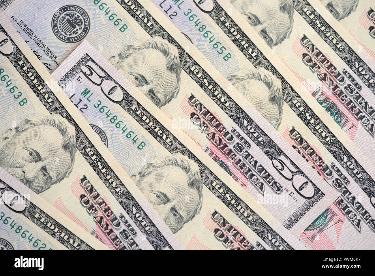 Fifty dollar bills hi-res stock photography and images - Alamy