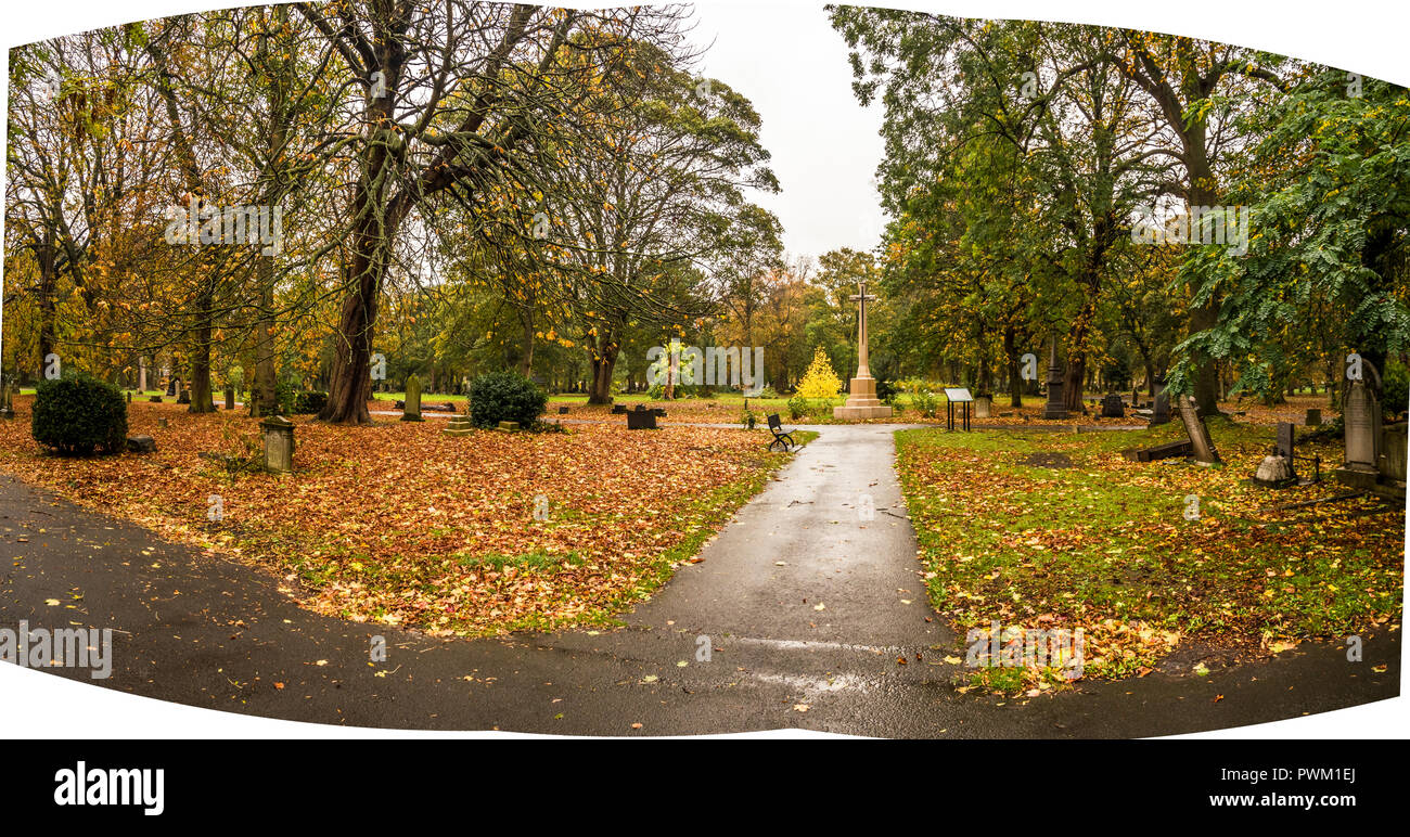 Linthorpe Communal Cemetery in Autumn, Middlesbrough Stock Photo - Alamy