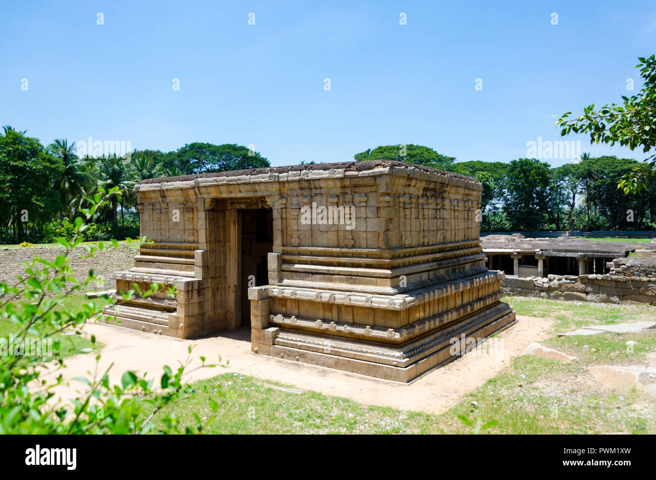 Entrance to the Underground Shiva Temple in Hampi, Karnataka, India ...