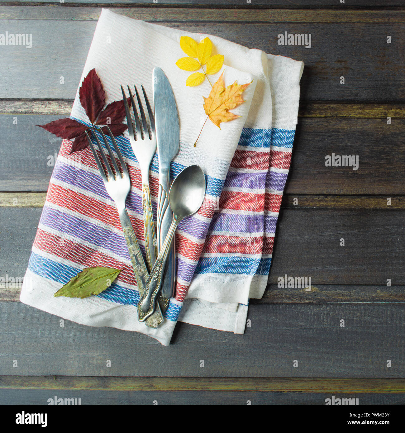 Shot dining table silverware hi-res stock photography and images - Alamy
