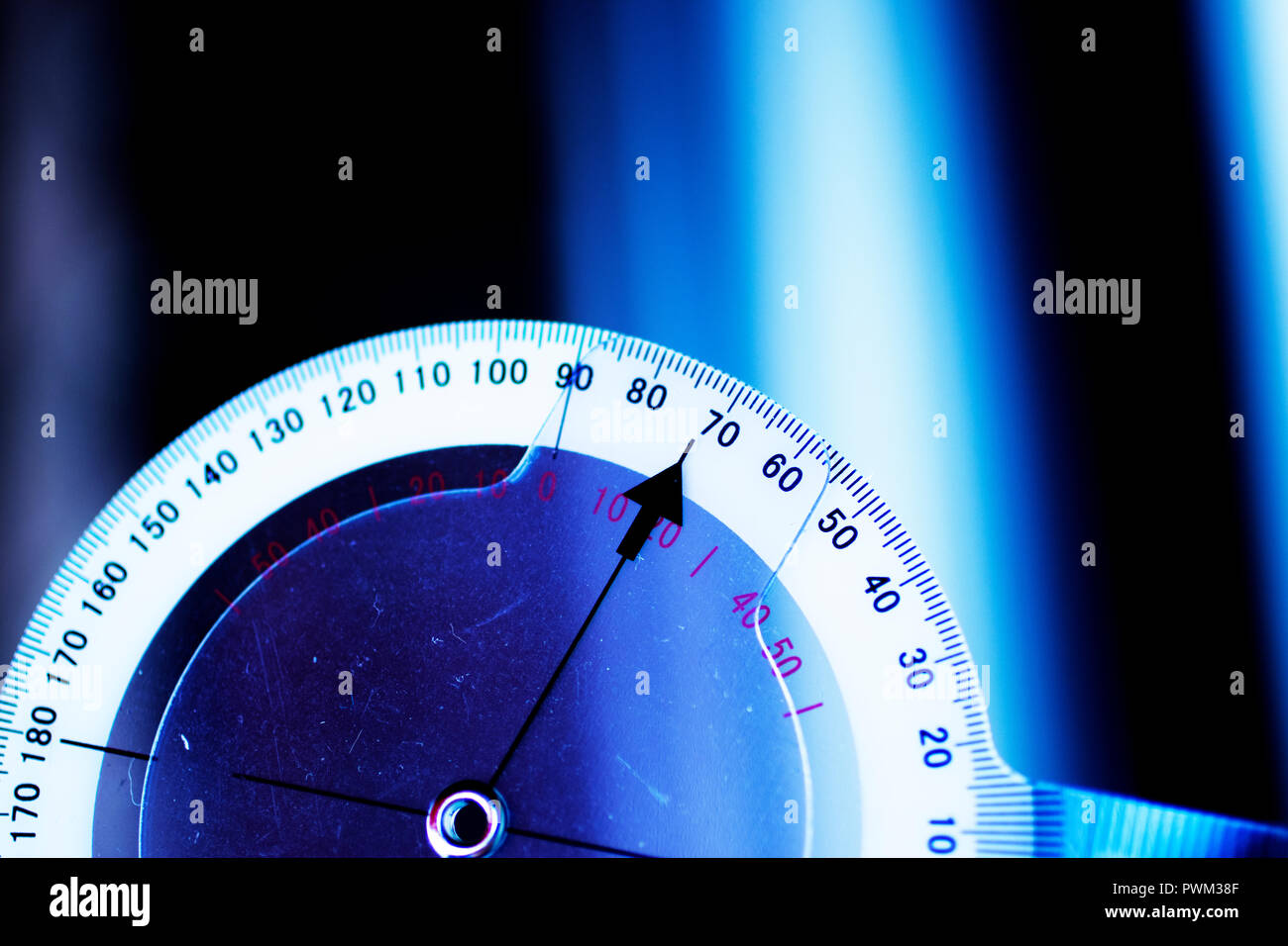 Goniometer movement medical instrument used for measuring mobility of ...