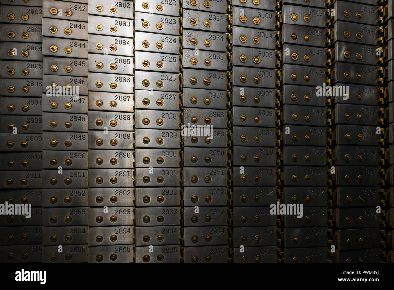 Bank vault in the basement of the Gary State Bank building Stock Photo ...