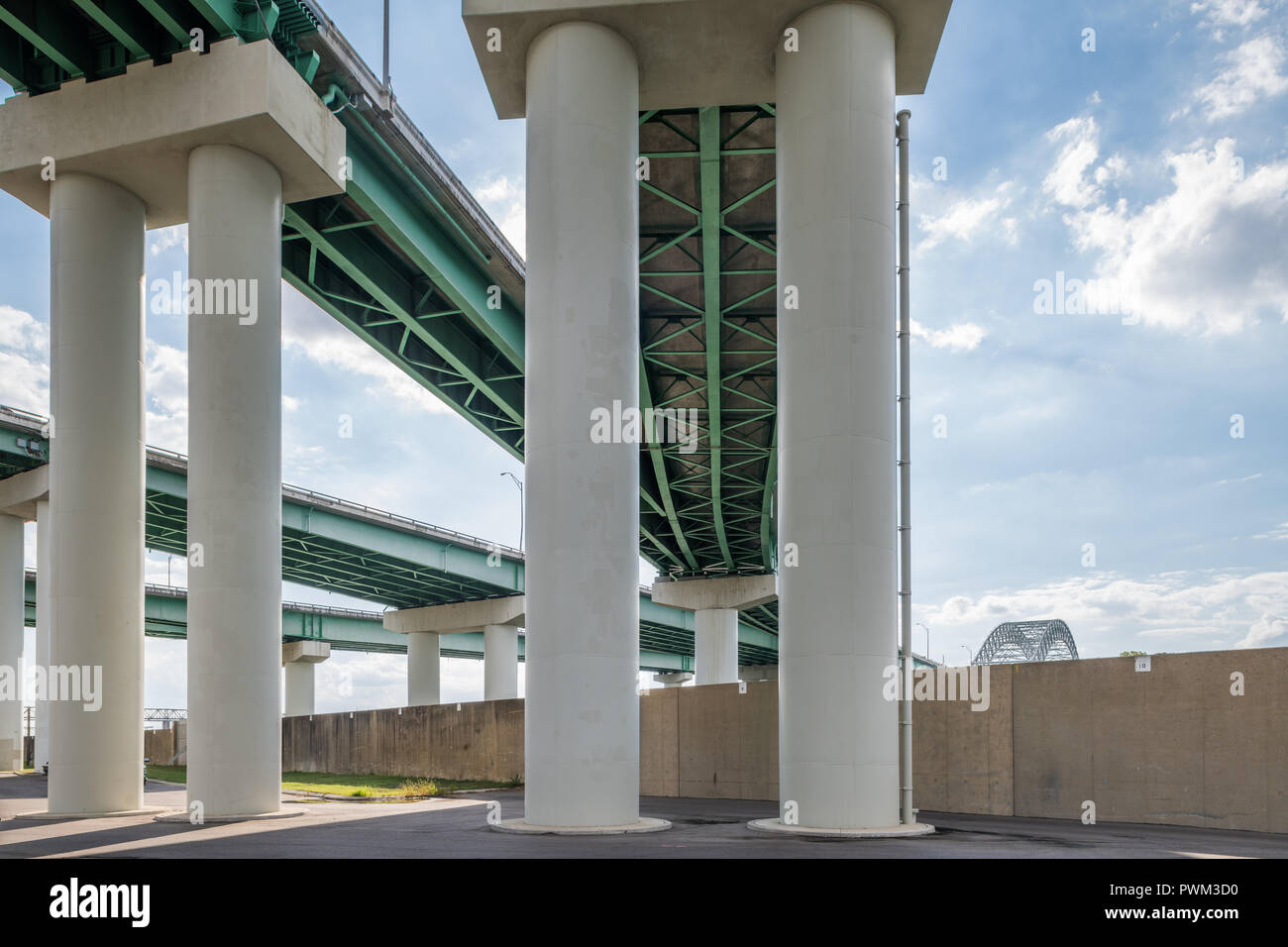 Flyover interchange for Interstate 40 for the Hernando Se Doto Bridge ...