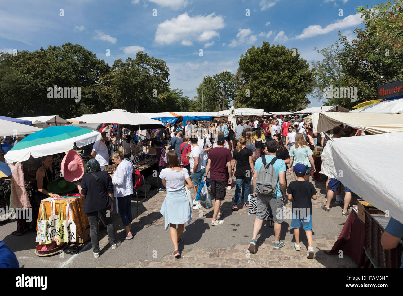Berlin, Germany; 20th August 2018; Mauerpark Flea Market Stock Photo ...